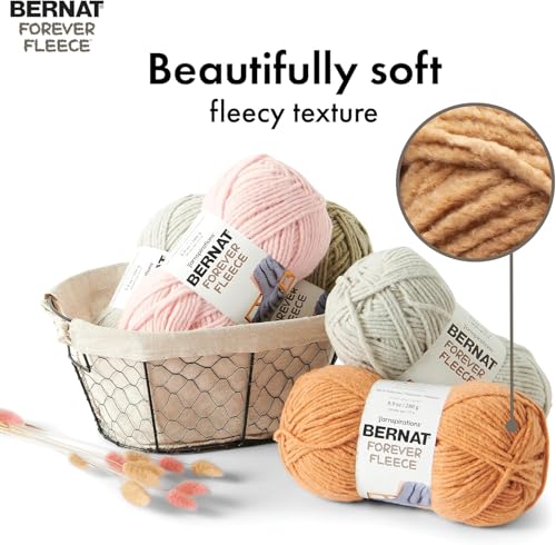 Bernat Forever Fleece Yarn, 1 Pack, White Noise