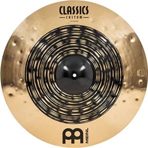 meinl cymbals classics custom dual 22" ride cymbal, dark and brilliant finish — made in germany — for rock, metal and fusion, 2-year warranty (cc22dur)