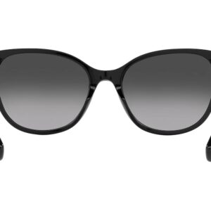 Ralph by Ralph Lauren Women's Ra5282u Universal Fit Cat Eye Sunglasses, Shiny Black/Gradient Grey, 55 mm