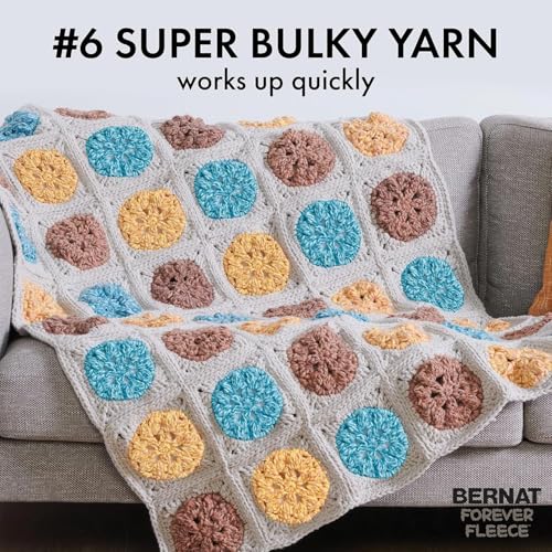 Bernat Forever Fleece Yarn, 1 Pack, White Noise