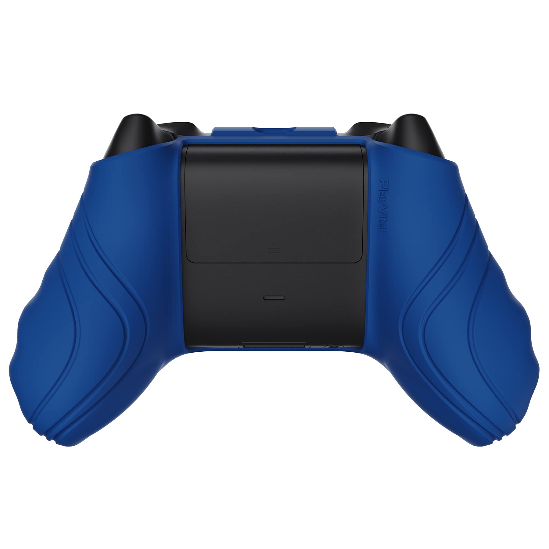 PlayVital Scorpion Edition Two-Tone Anti-Slip Silicone Case Cover for Xbox Series X/S Controller, Soft Rubber Case for Xbox Core Wireless Controller with Thumb Grip Caps - Blue & Black