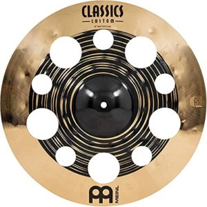 meinl cymbals classics custom dual 18" trash crash cymbal for drum set, dark/brilliant — made in germany — b12 bronze, 2-year warranty (cc18dutrc)