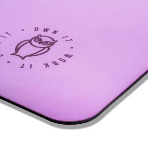 Yoga Mat by Modern Body Extra Thick 6mm for Exercise and Pilates - Purple Elephant- Natural Eco Friendly Rubber, Extra Cushion for Stability and Comfort, Absorbent non-slip grip with 2 carry straps