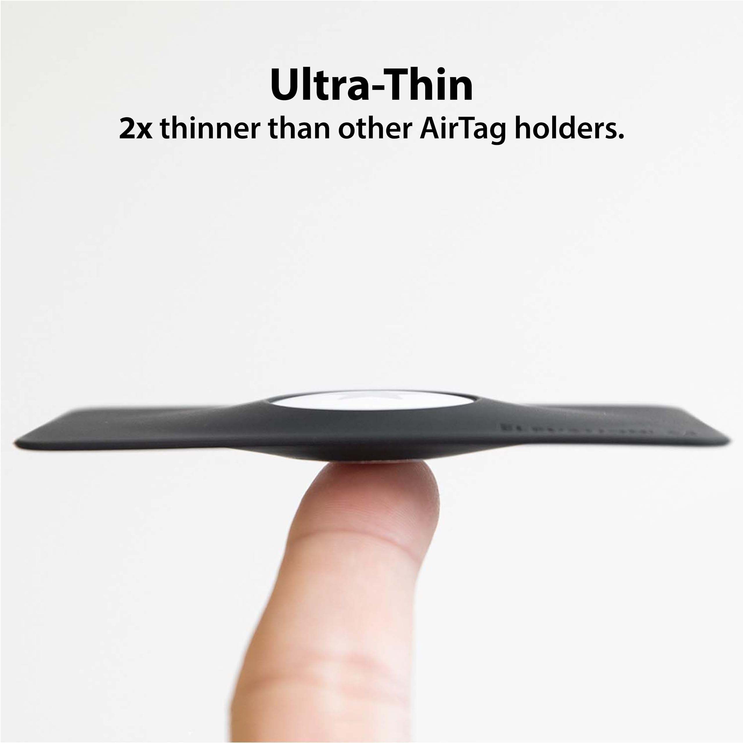 TagVault™ AirTag Wallet Holder - The Thinnest AirTag Wallet Card Insert | Flexible, Stays Hidden, Patent Pending | Elevation Lab