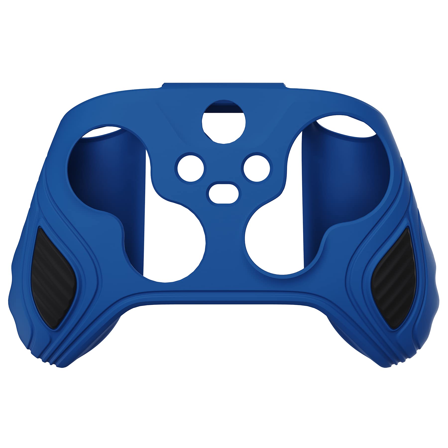 PlayVital Scorpion Edition Two-Tone Anti-Slip Silicone Case Cover for Xbox Series X/S Controller, Soft Rubber Case for Xbox Core Wireless Controller with Thumb Grip Caps - Blue & Black