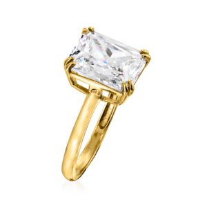 Ross-Simons 4.25 Carat CZ Solitaire Ring in 14kt Yellow Gold. Size 7