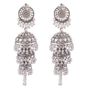 efulgenz indian oxidized jewelry boho vintage layer jhumka jhumki tassel dangle statement earrings for women