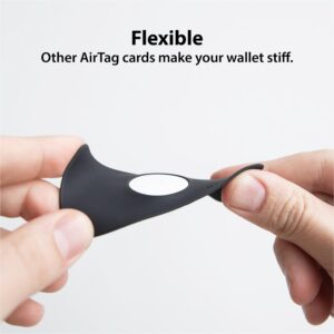 TagVault™ AirTag Wallet Holder - The Thinnest AirTag Wallet Card Insert | Flexible, Stays Hidden, Patent Pending | Elevation Lab