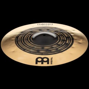 Meinl Cymbals Classics Custom Dual 16" Crash Cymbal for Drum Set, Dark/Brilliant — Made in Germany — B12 Bronze, 2-Year Warranty, (CC16DUC)