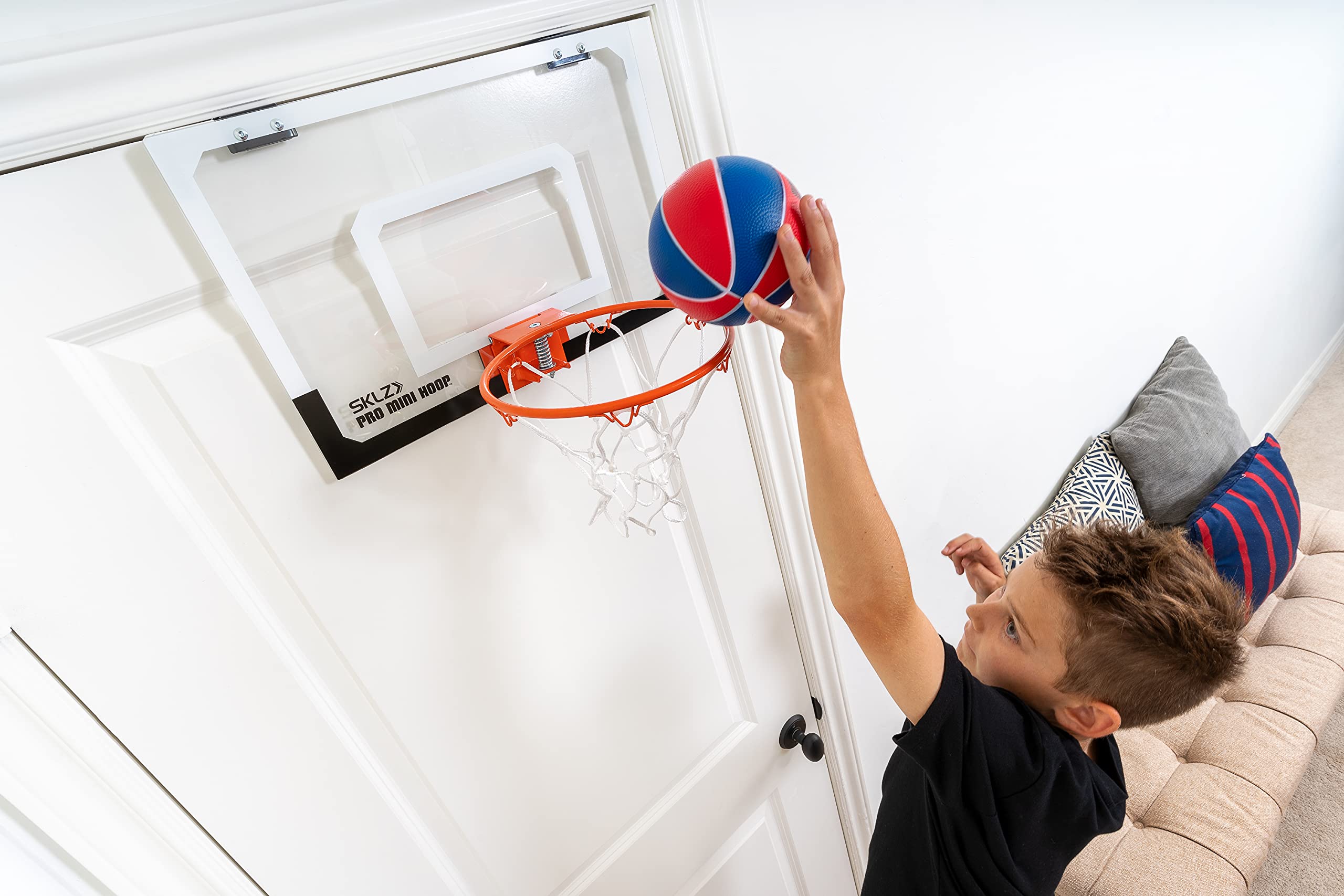 SKLZ Pro Mini Hoop 5-Inch Foam Basketball, Red/Blue