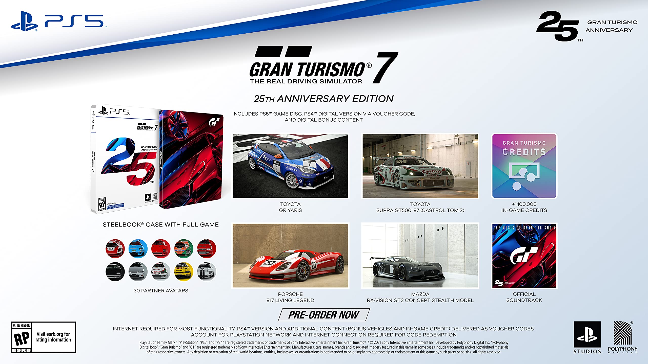 Gran Turismo 7 25th Anniversary Edition - PS5 Disc & PS4 Entitlement