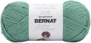 bernat softee cotton yarn, pool green