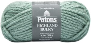 patons highland bulky solids yarn, tidal