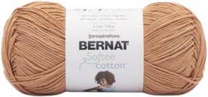 bernat softee cotton yarn, sandstone