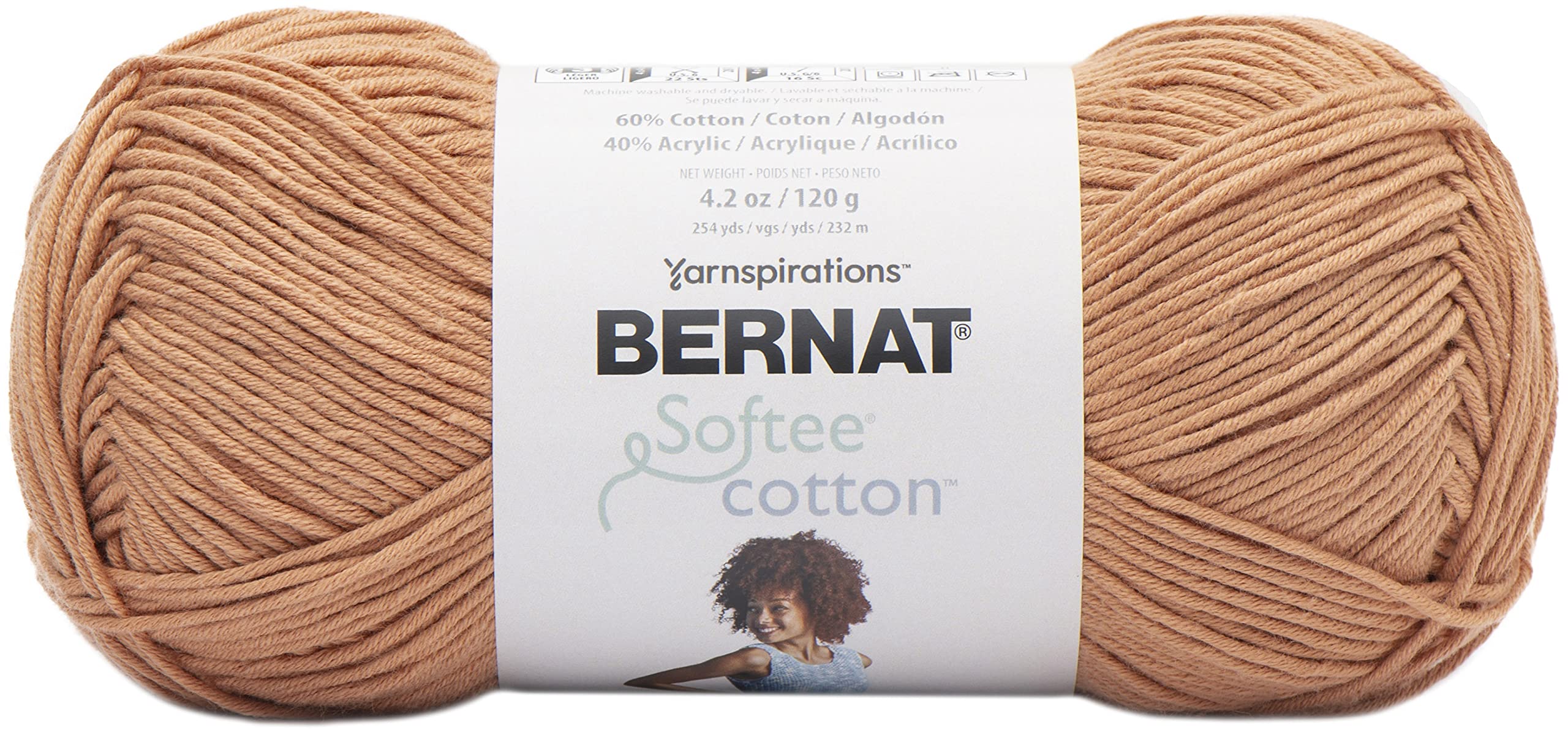 Bernat Softee Cotton Yarn, Sandstone