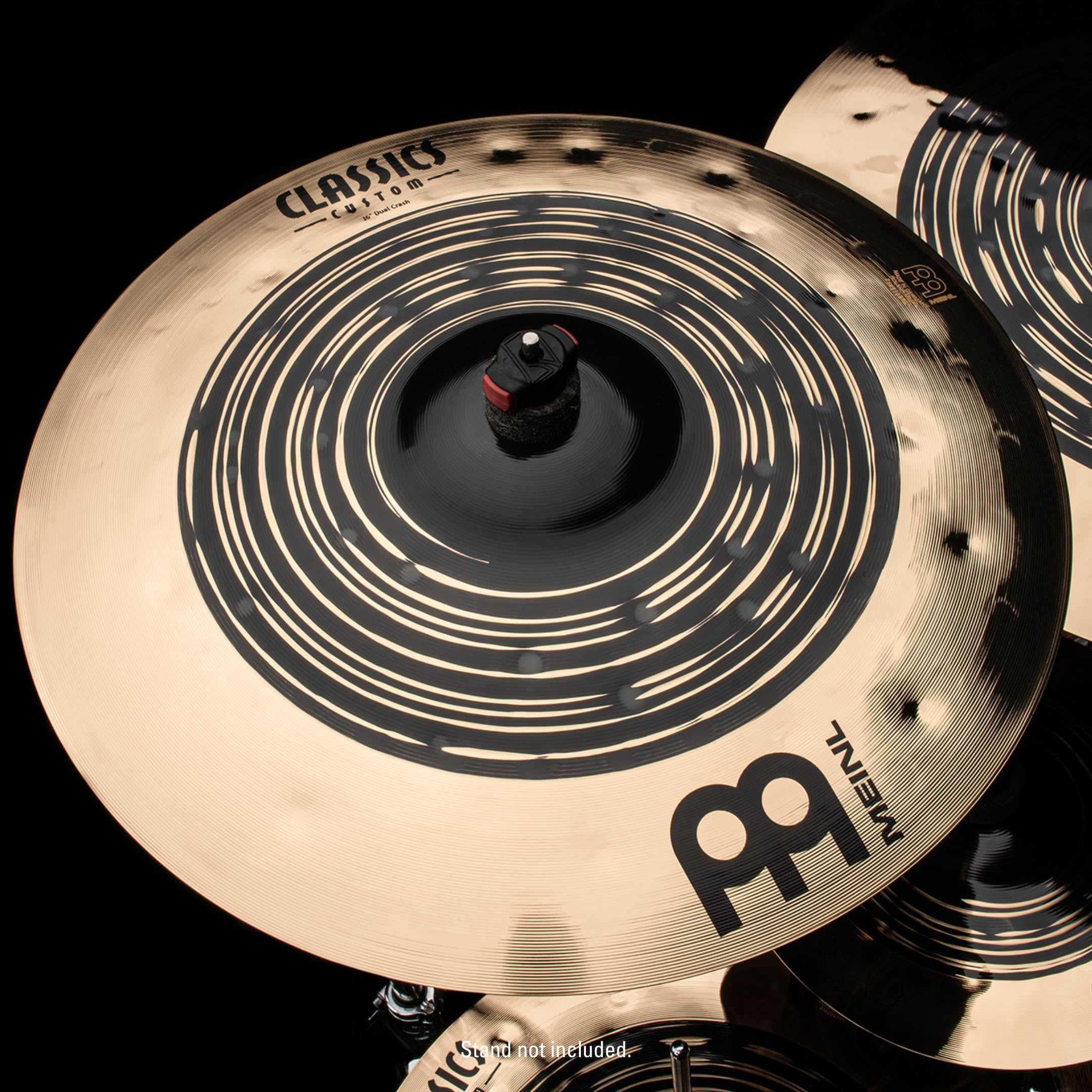 Meinl Cymbals Classics Custom Dual 16" Crash Cymbal for Drum Set, Dark/Brilliant — Made in Germany — B12 Bronze, 2-Year Warranty, (CC16DUC)