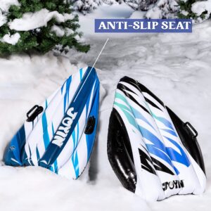 JOYIN Inflatable Snow Sleds (2 Pack), 40" Heavy Duty Snow Tube with Handles,Snow Sled for Kids and Adults Cold Resistant Winter Toys Gifts,Toboggan for Family Winter Outdoor Activities(Blue)