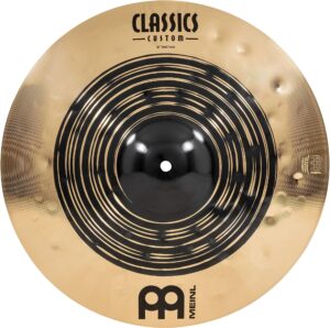 meinl cymbals classics custom dual 16" crash cymbal for drum set, dark/brilliant — made in germany — b12 bronze, 2-year warranty, (cc16duc)