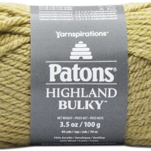 Patons Highland Bulky Solids Yarn, Moss