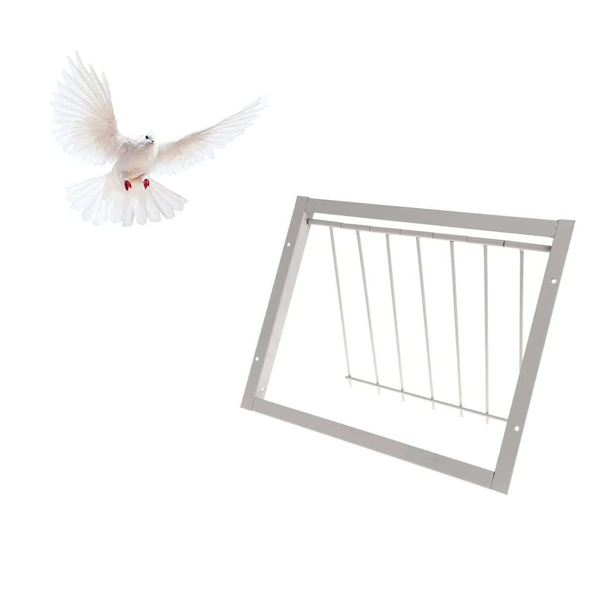 Cunguv Pigeon Trap Doors Pigeon Loft Door Pigeon One Way Entrance Door Iron T Bars Frame Window Bird Cage Door(12 * 10 inch)