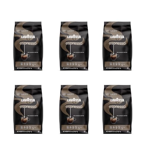 Lavazza Espresso Whole Bean Coffee Blend, Medium Roast, 2.2 Pound Bag (Case of 6 Bags) – Packaging May Vary