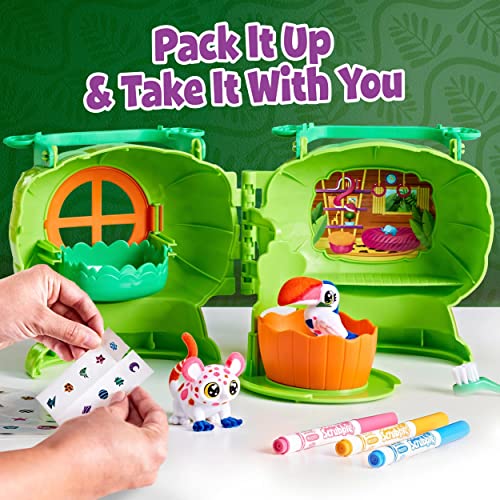 Crayola Scribble Scrubbie Pets Safari Treehouse, Toy Storage Case, Gift for Boys & Girls