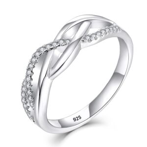 starchenie infinity promise celtic knot ring for women 925 sterling silver engagement wedding band anniversary jewelry size7