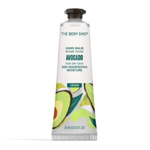 the body shop avocado hand balm – nourishing for dry skin – 96hr moisture – vegan – 1 oz