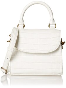 the drop women's diana top handle crossbody bag, white, one size