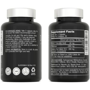 D-Mannose 1000mg Capsules - D Mannose with Cranberry Extract and Vitamin C - 60 Capsules 500mg High Strength - Urinary Tract Health for Women & Men - Vegan & Non-GMO - Fast-Acting Natural UTI Support