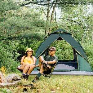 Happy Travel 1/2/3/4 Person Camping Tent, Instant Easy Pop Up Tents for Camping,Automatic Waterproof Family Camping Tent, Easy Set Up Tent,Portable Windproof Dome Tent for Camping Hiking & Traveling