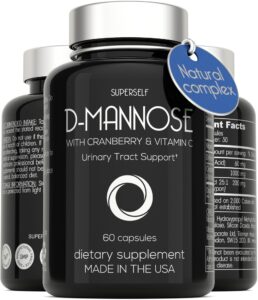 d-mannose 1000mg capsules - d mannose with cranberry extract and vitamin c - 60 capsules 500mg high strength - urinary tract health for women & men - vegan & non-gmo - fast-acting natural uti support