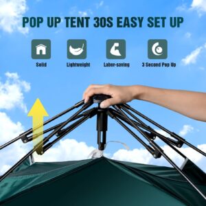 Happy Travel 1/2/3/4 Person Camping Tent, Instant Easy Pop Up Tents for Camping,Automatic Waterproof Family Camping Tent, Easy Set Up Tent,Portable Windproof Dome Tent for Camping Hiking & Traveling