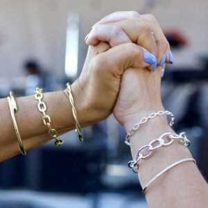 Maya J Harmony Trio Bracelets - Stack of 3 (White)