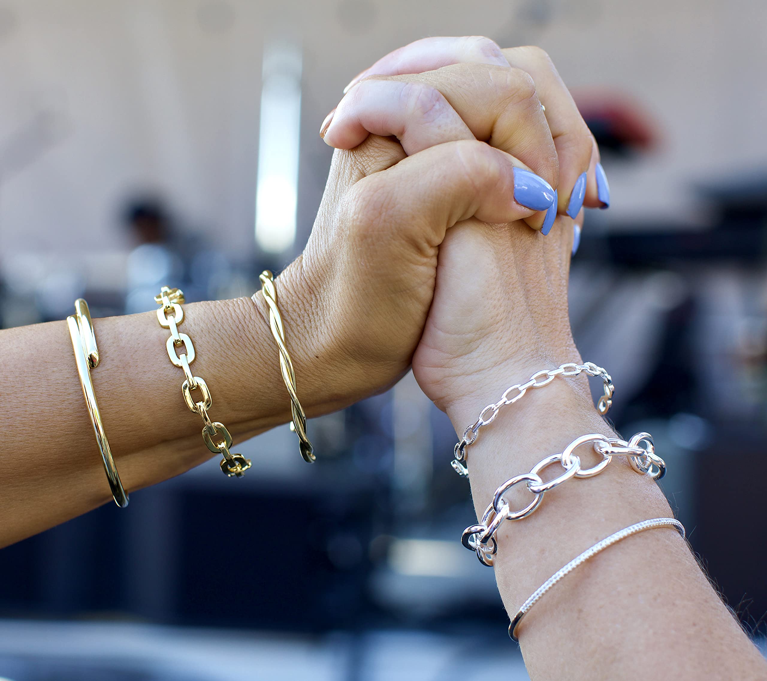 Maya J Harmony Trio Bracelets - Stack of 3 (White)