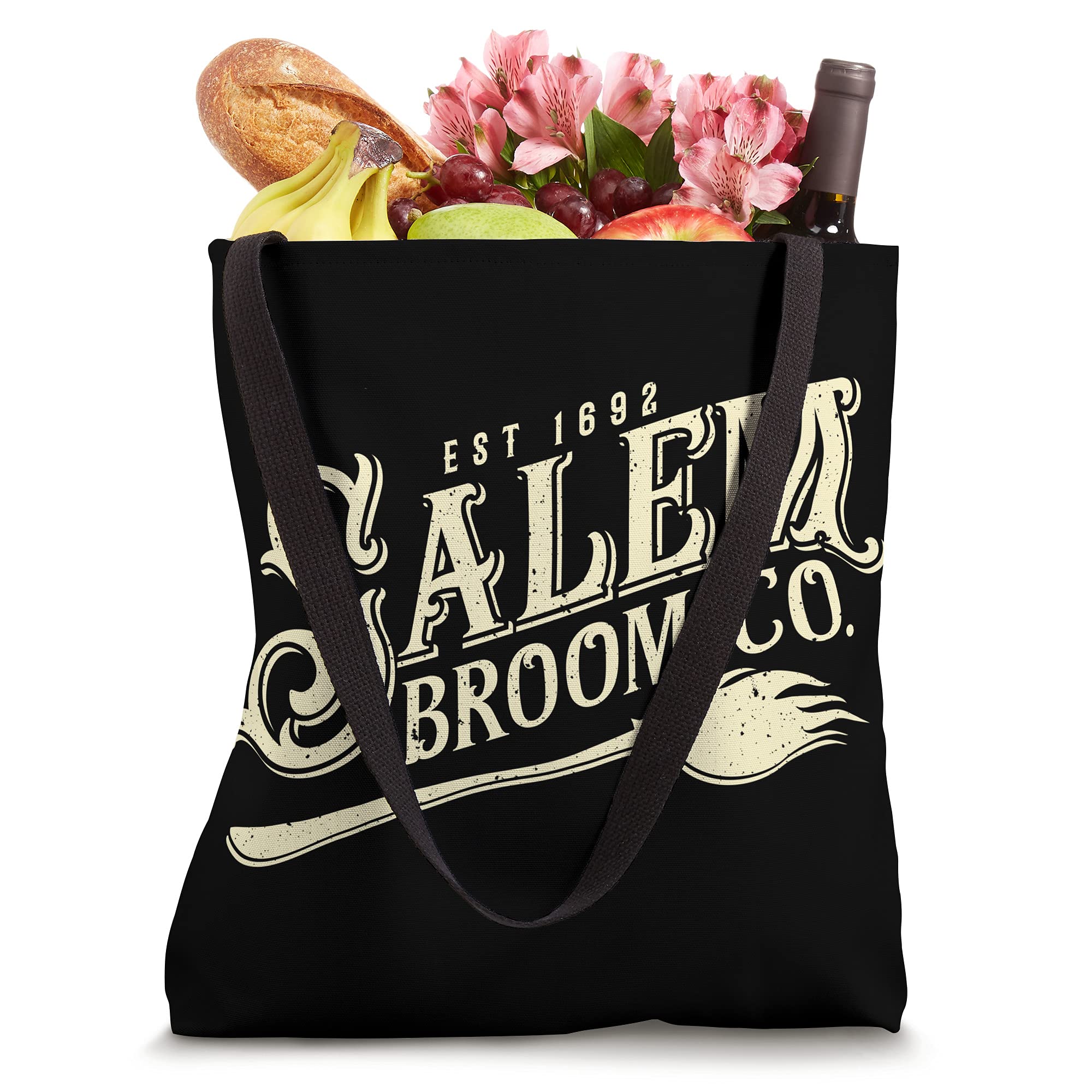 Salem Broom Co. Cute Witch Trials 1692 Women's Halloween Tote Bag