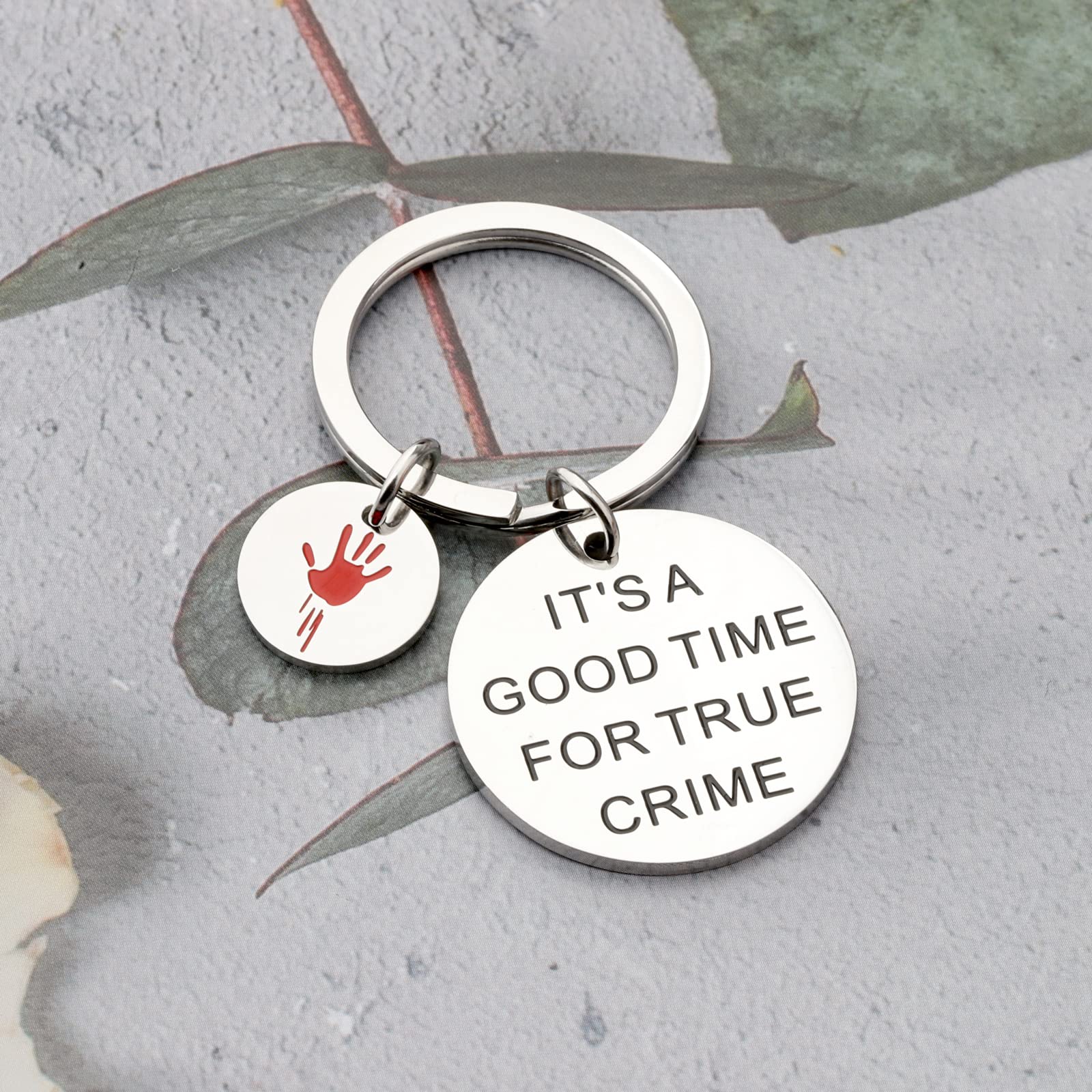 bobauna True Crime Gift Serial Killer Jewelry It's a Good Time For True Crime Gift For True Crime Lover (time for true keychain)