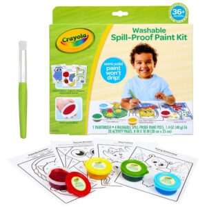 Crayola Spill Proof Paint Set, Washable Paint for Kids, Ages 3, 4, 5, 6