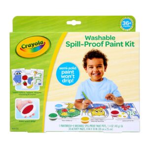 Crayola Spill Proof Paint Set, Washable Paint for Kids, Ages 3, 4, 5, 6