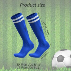 Ultrafun 6 Pairs Soccer Socks Color Stretchy Compression Knee High Tube Socks Football Athletic Socks for Men Women Teens (6Pairs-Multicolor)