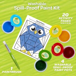 Crayola Spill Proof Paint Set, Washable Paint for Kids, Ages 3, 4, 5, 6