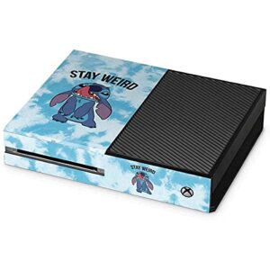 skinit decal gaming skin compatible with xbox one console - officially licensed disney lilo and stitch stay weird design