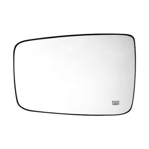 left driver side heated mirror glass replacement for 2009-2018 dodge ram 1500 2500 - ram 1500 side mirror glass with rear holder- replace 68079362aa 68050298aa