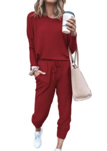 etcyy new lounge sets for women sweatsuits sets two piece outfit long sleeve pant workout athletic tracksuits