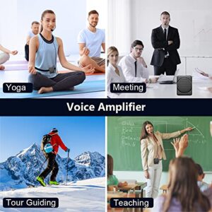 NORWII Mini Voice Amplifier, 3 Hours Quick Charging and up to 30 Hours Play, Portable Voice Amplifier for Teachers, Training, Tour Guide, etc (Black)