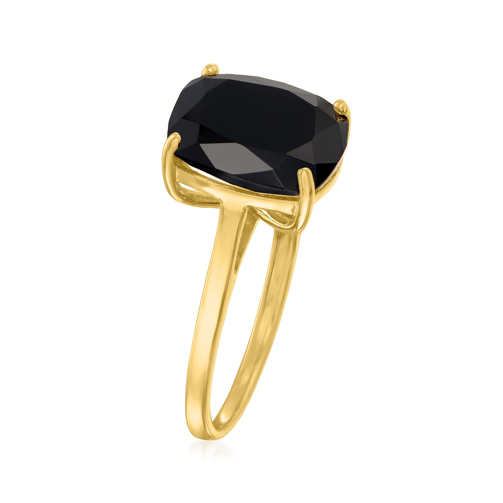 Ross-Simons Onyx Ring in 18kt Gold Over Sterling. Size 6