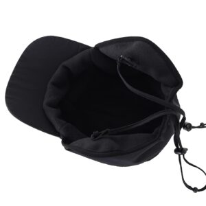 Home Prefer Waterproof Mens Winter Hats with Brim Fleece Lined Earflaps Hat Warm Baseball Cap Black