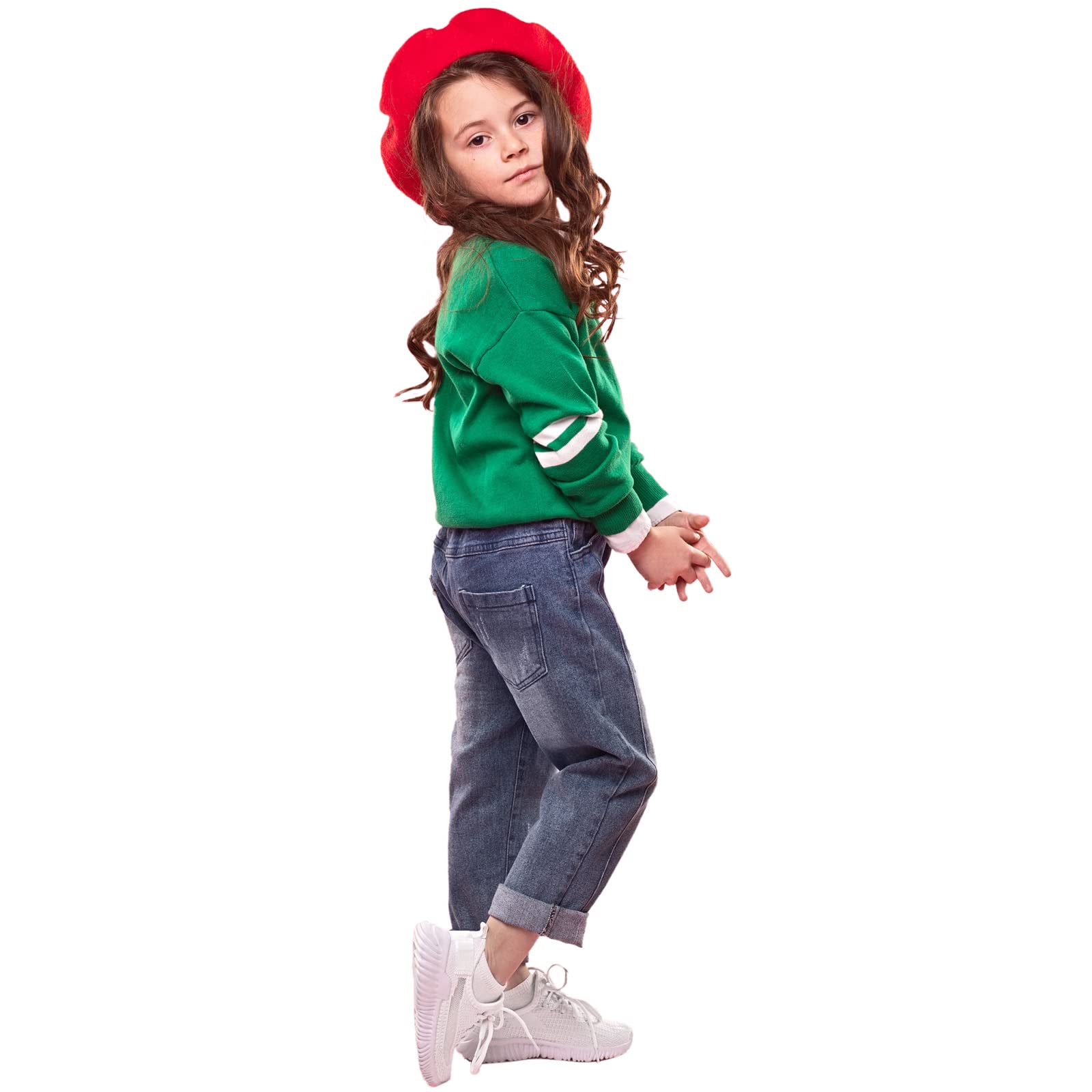 4 Pieces Toddler Wool Beret Warm Kids Beret Classic French Beret Hat for Girls