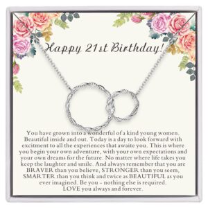 am annis munn 21st birthday gifts for her, 925 sterling silver necklaces for women 21st birthday gifts for women daughter gits from mom, gifts for sisters from sisters