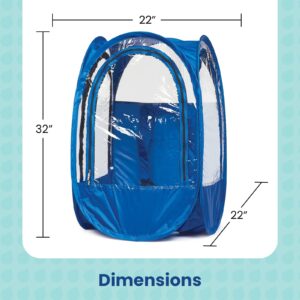 WeatherPod Small Upper-Body Pod with Straps– 1-Person Wearable Weather Protection from Cold, Wind and Rain in Stadium Seating or Standing – Royal Blue